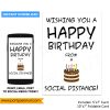 Happy Birthday Social Distance Card - Party Peanut - Printable Editable ...